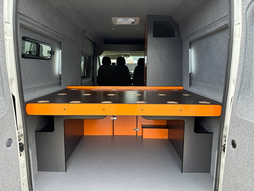 Peugeot Boxer L3 H2 Orange & Grey – Bossway Conversions
